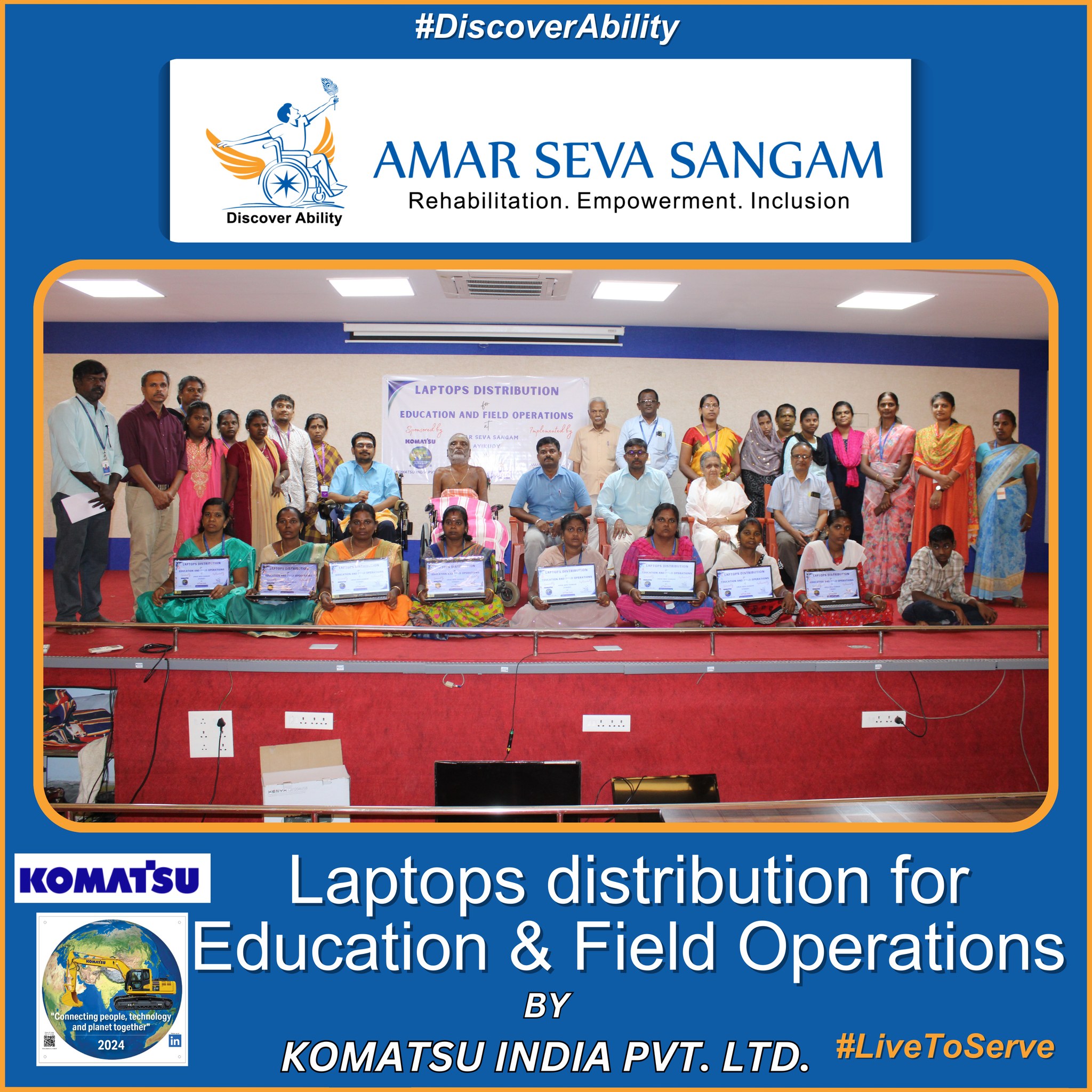 89. Laptop Distribution for Education & Field Operations - Amar Seva Sangam